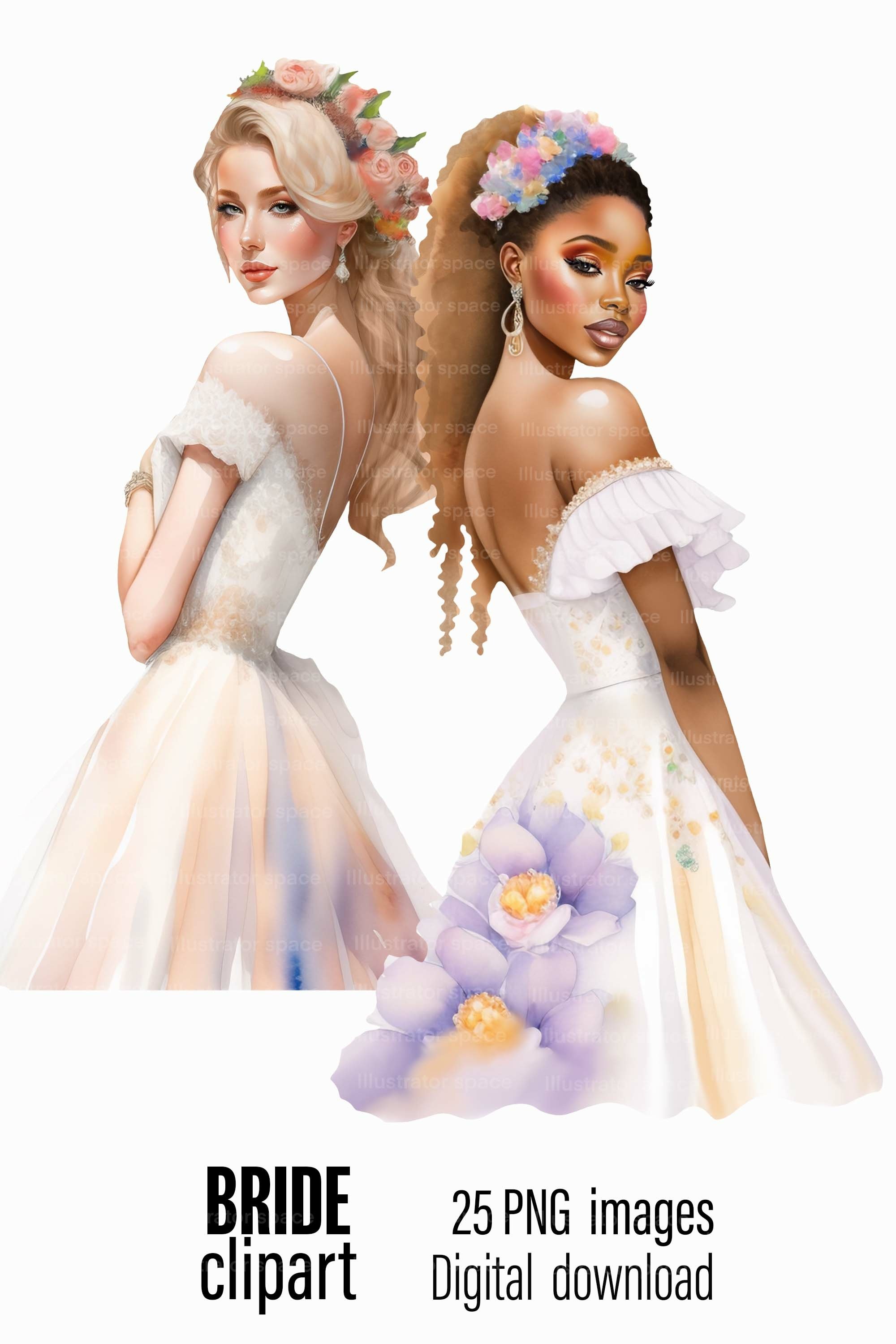 Bride clipart, Wedding clipart 25 PNG