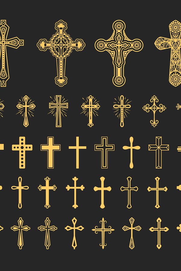 Cross icons set vector (811785)