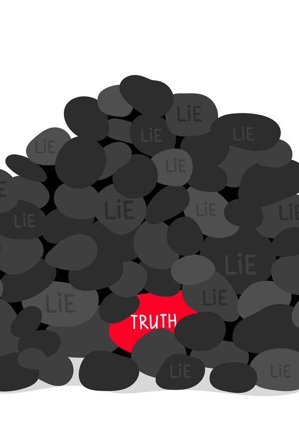 Truth or lie concept icon