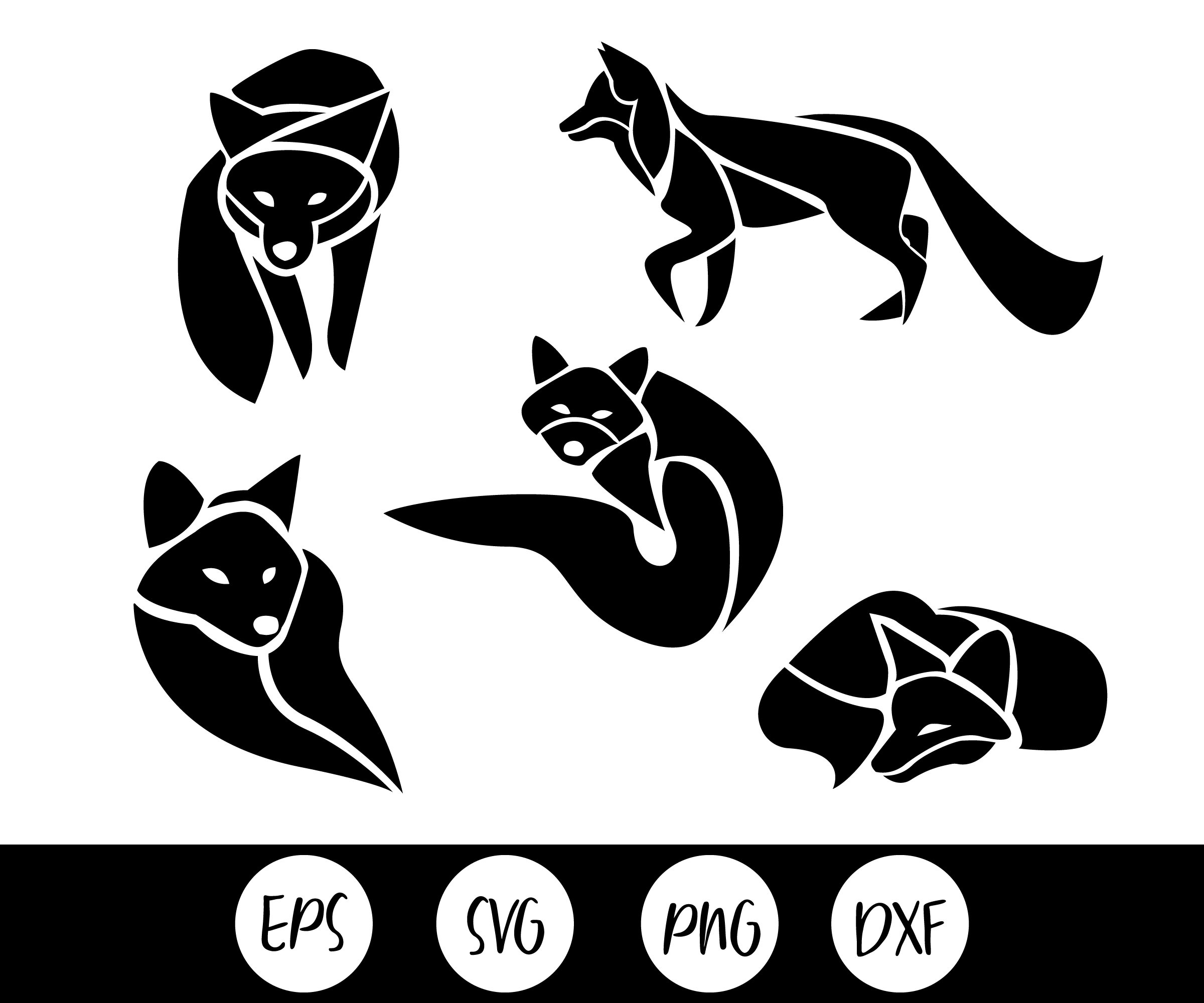 Fox svg bundle, fox clipart, fox silhouette svg (1013931)