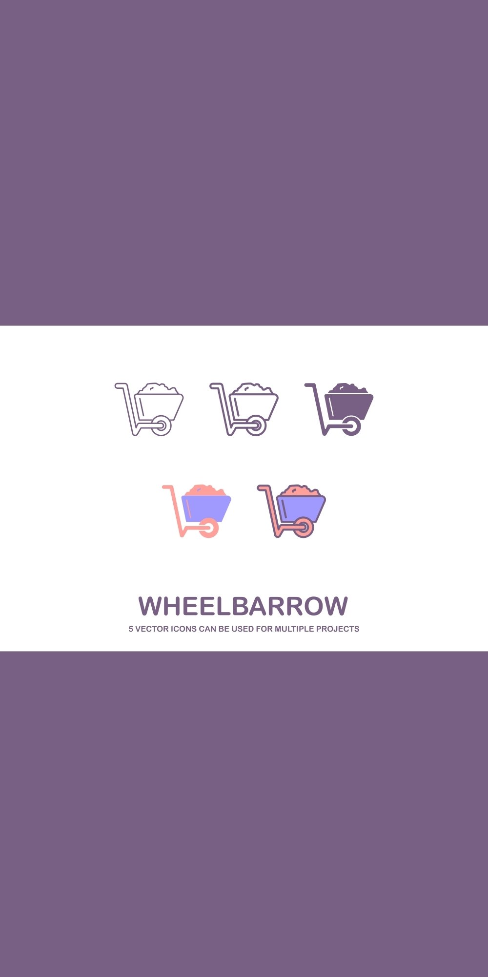 Wheelbarrow icon. rickshaw icon, glyph and filled icon