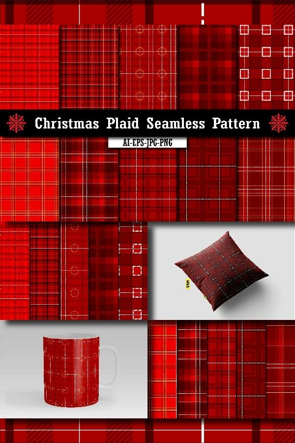 Christmas Plaid Seamless Pattern (1659061)