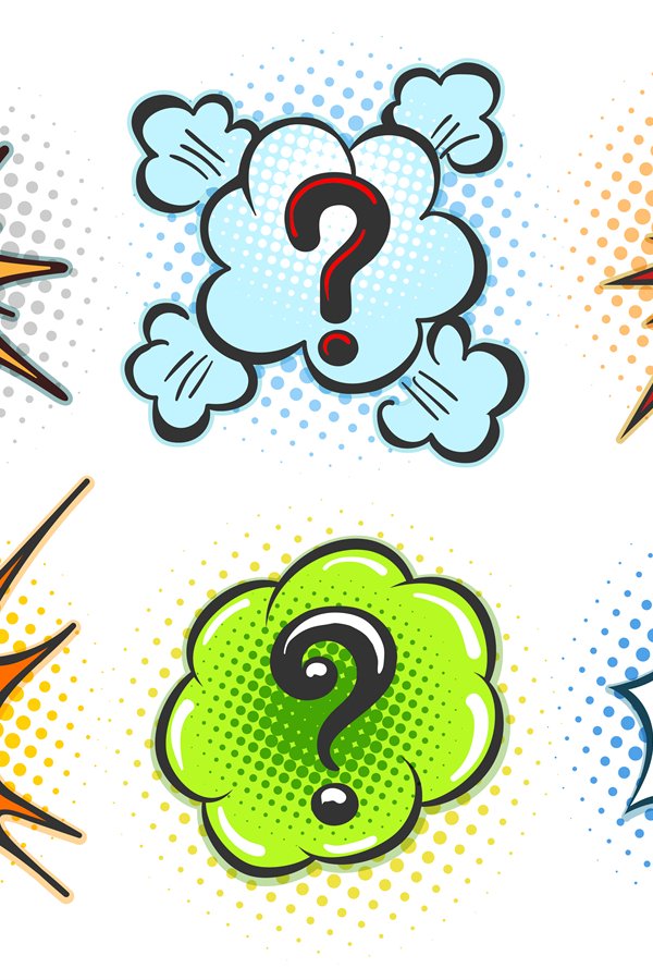 Comic question marks