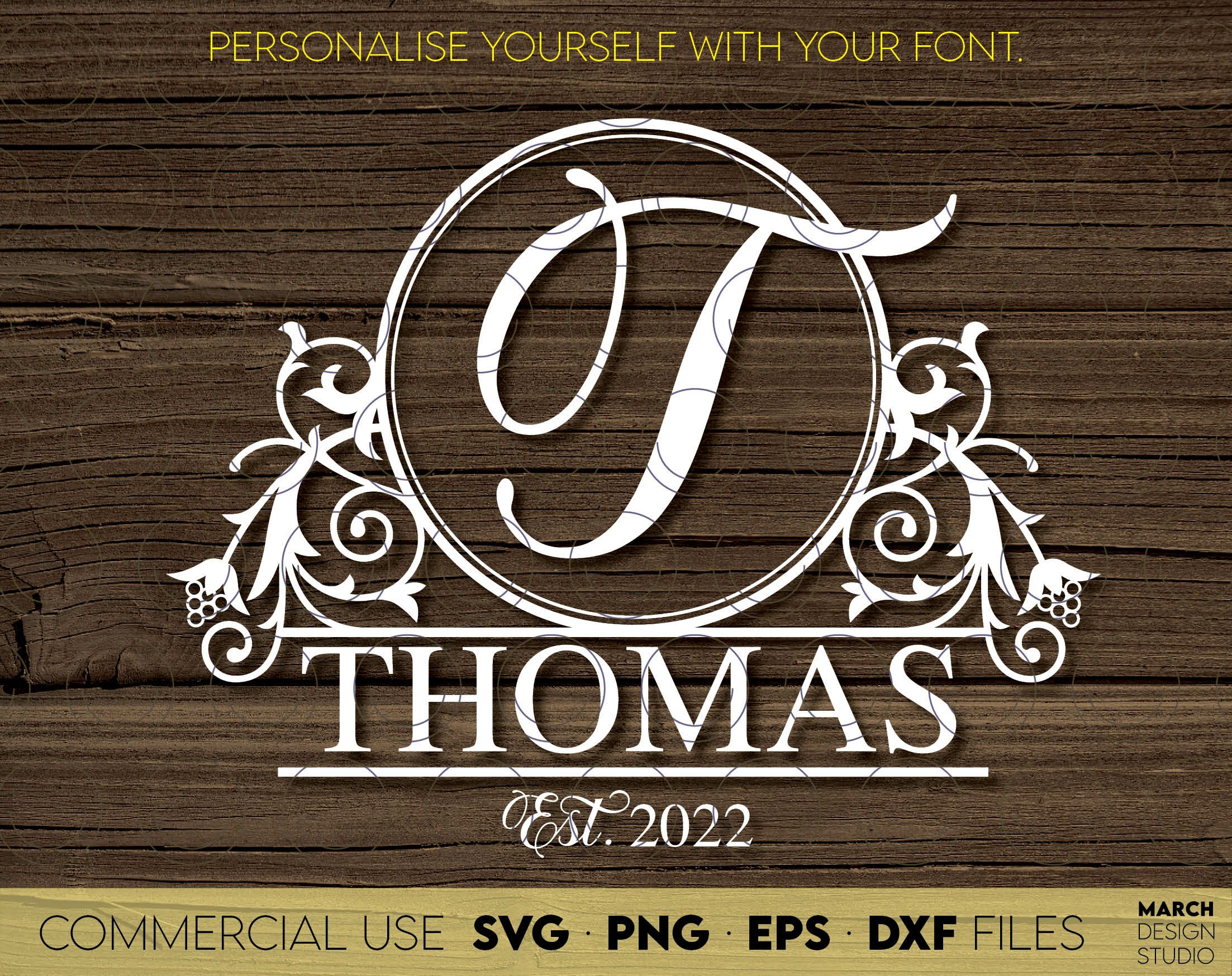 Last name Monogram Family Monogram SVG, Wedding Monogram SVG