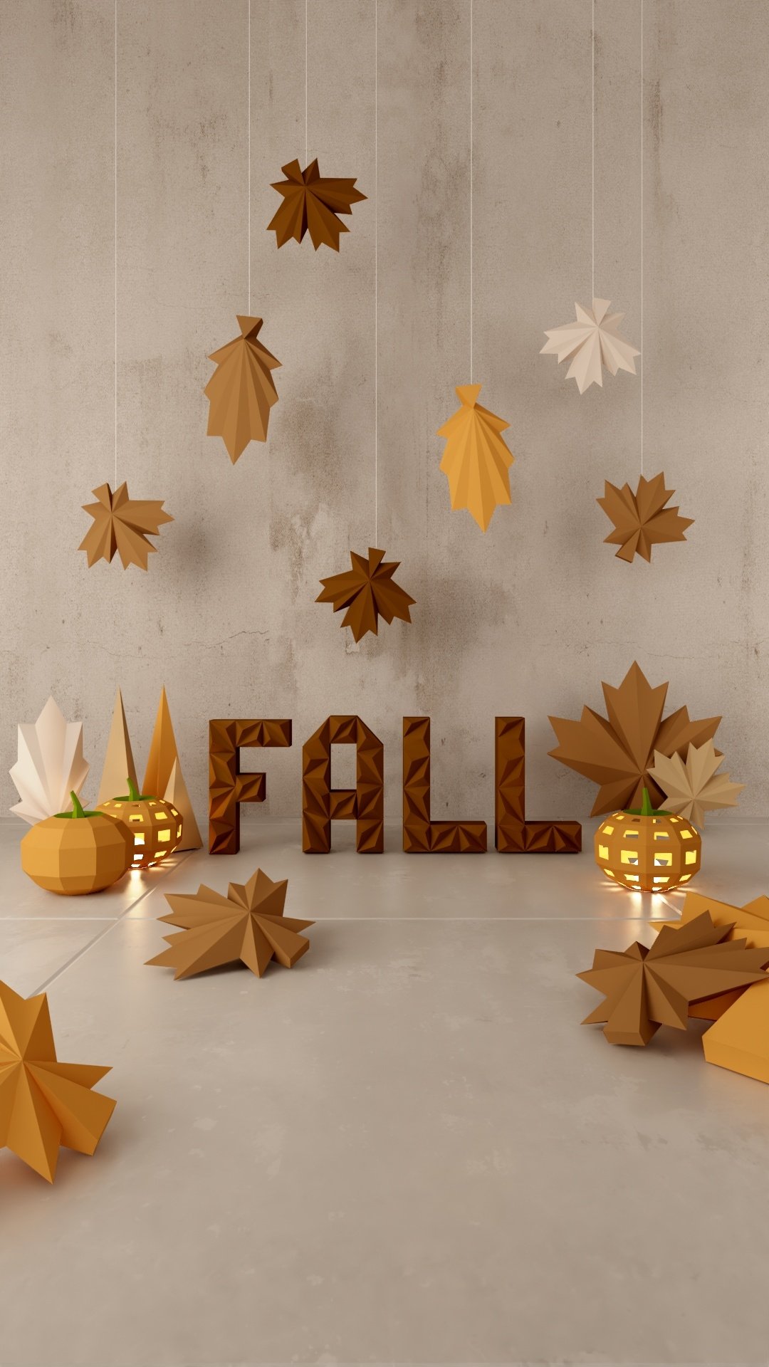 Fall corner bundle papercut, 3d autumn corner bundle decor