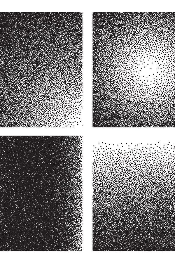 Grain textures. Sketch gradient printed grainy effect. Halft