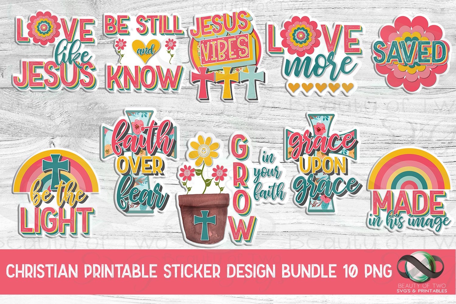 Sticker Bundle Christian 10 png Printable (1392814)
