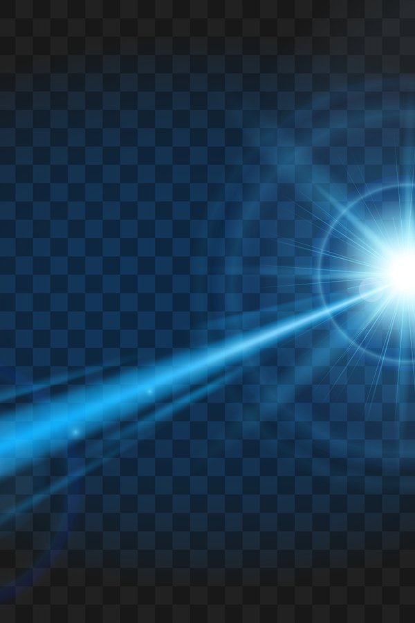Blue laser beam isolated