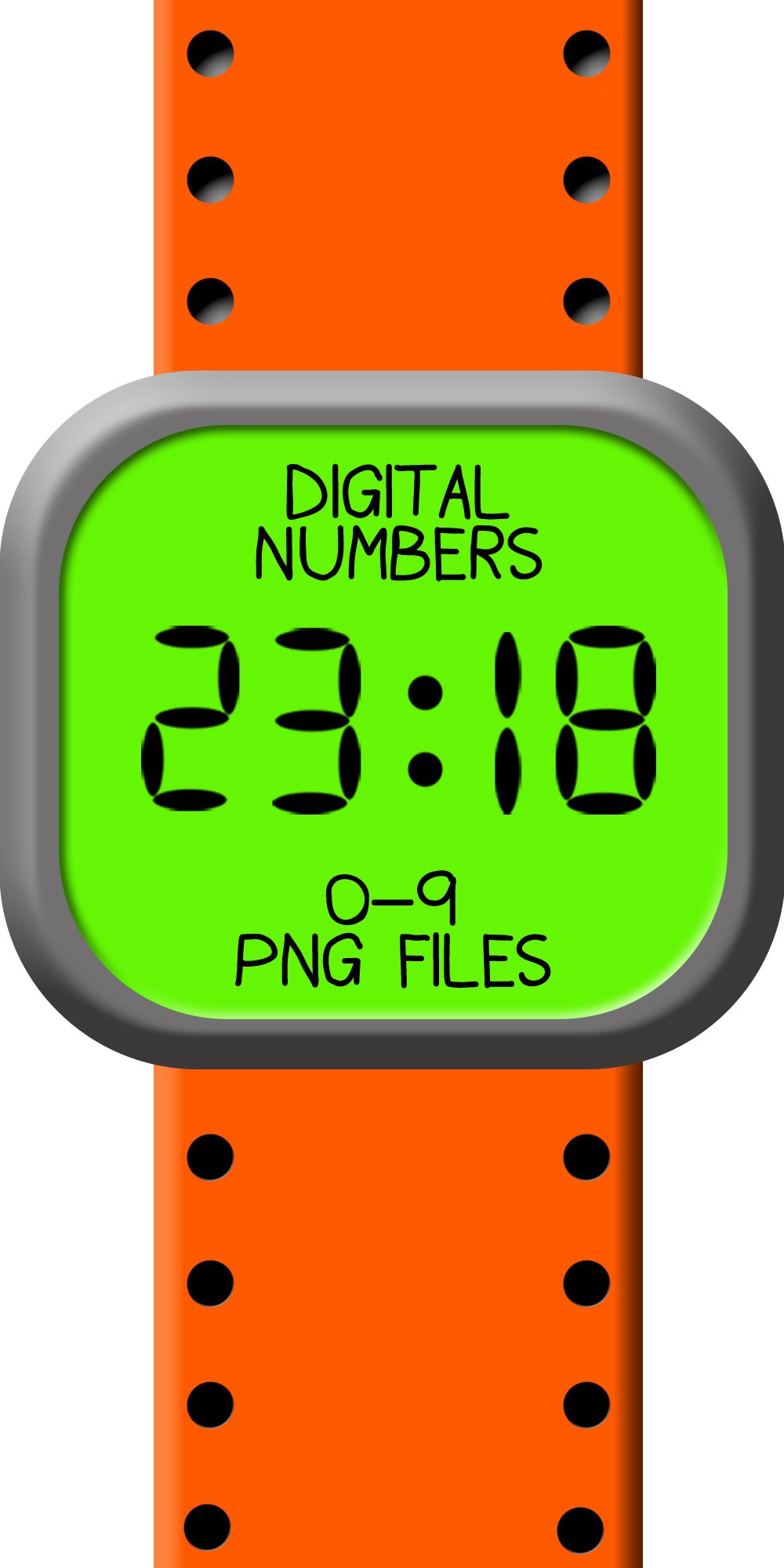 Digital number timer electronics pattern vector elememts