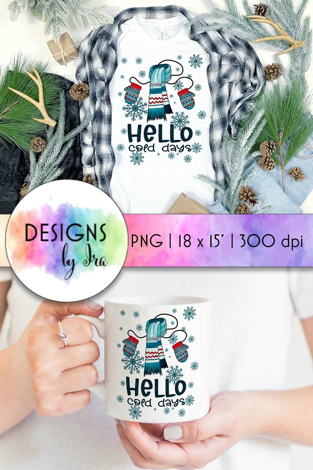 Hello Cold Days Winter Sublimation