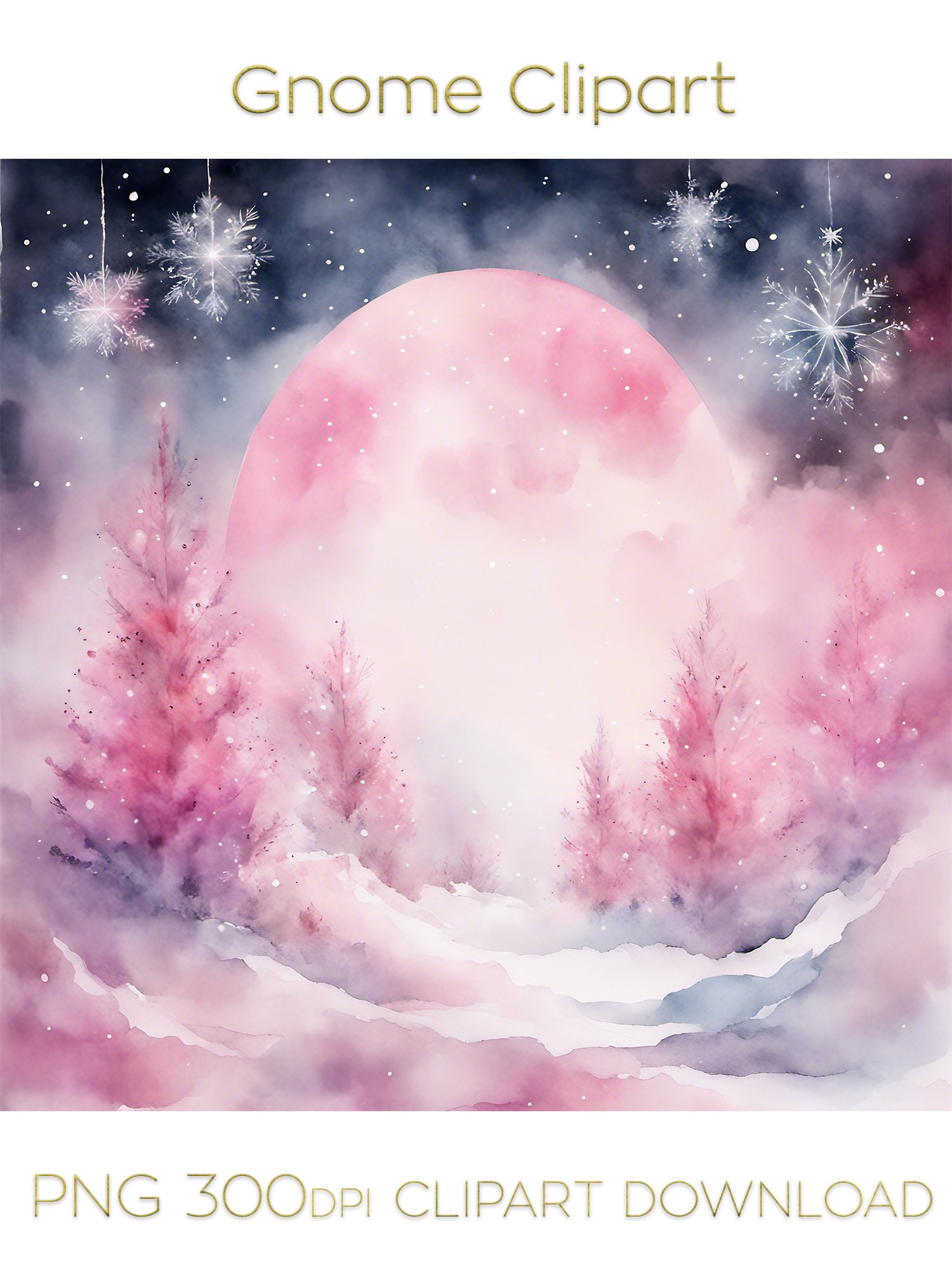 Clipart Watercolor Christmas Digital Paper PNG (2798615)