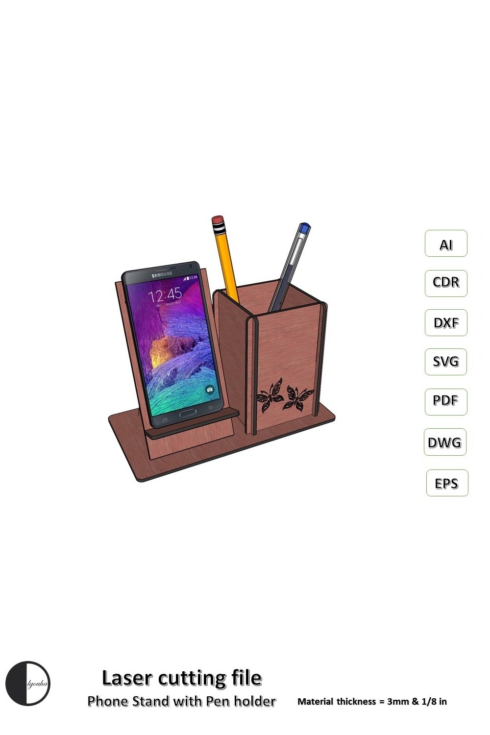 Phone stand with Pen holde