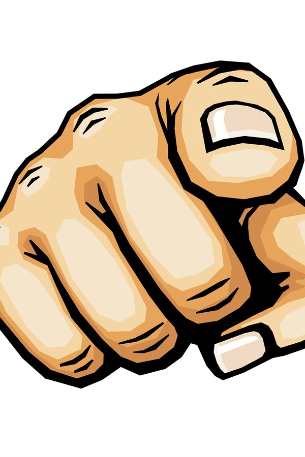 Hand pointing finger vector illustration