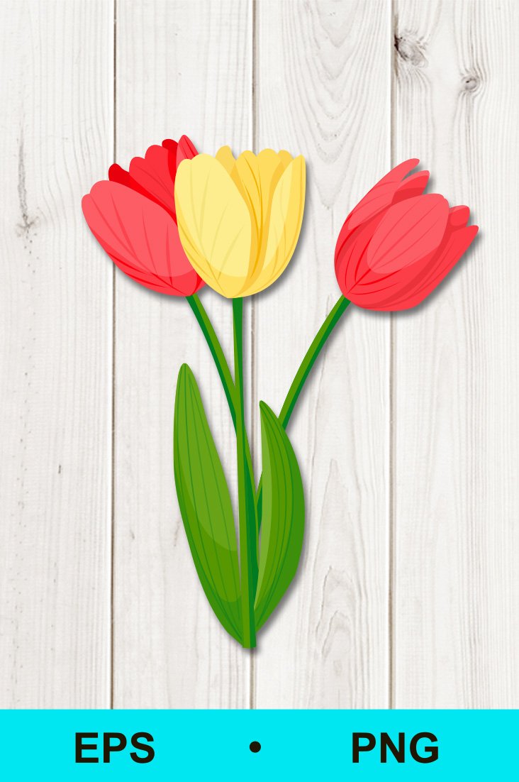 Tulip Flowers Vector Clip Art