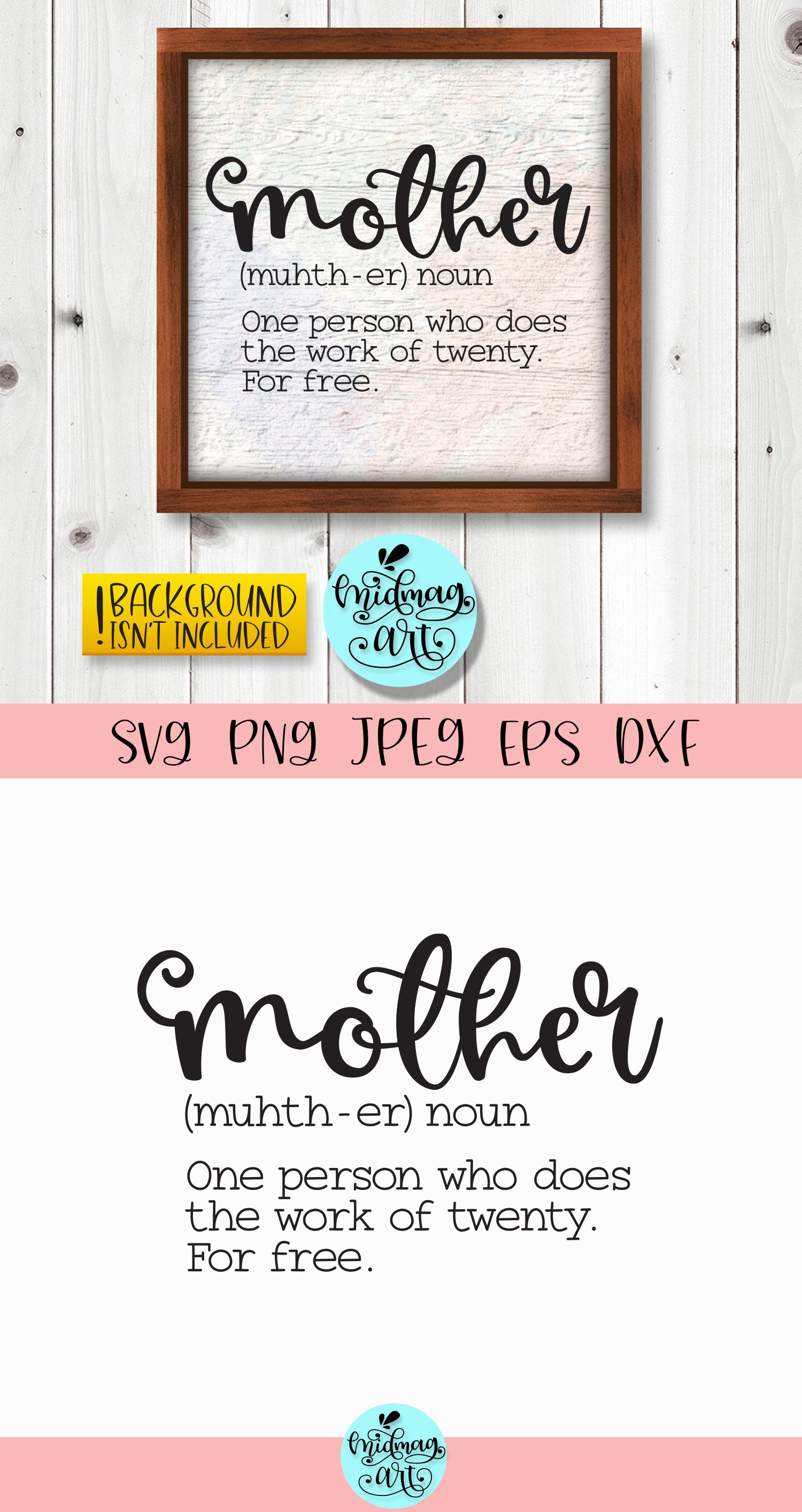 Mother definition sign svg, mothers day sign svg