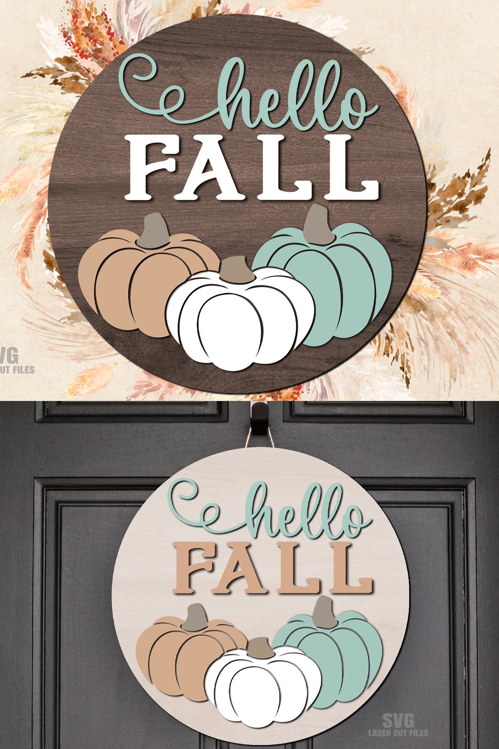 Hello Fall SVG Laser Cut Files | Welcome Sign SVG