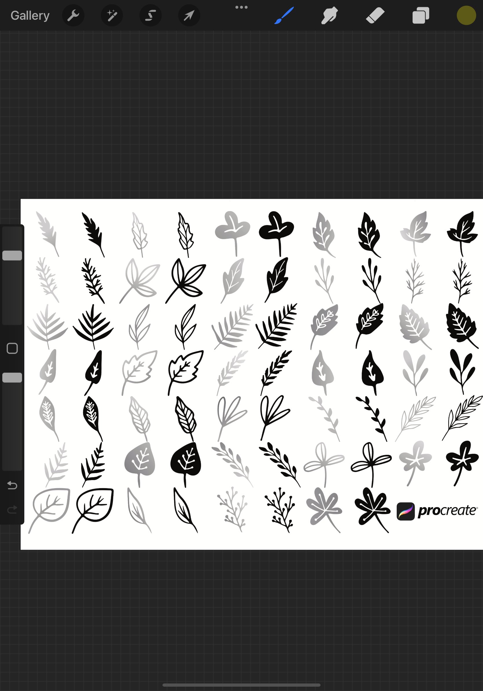 Leaf Set 1 34 Procreate Brush Stamps