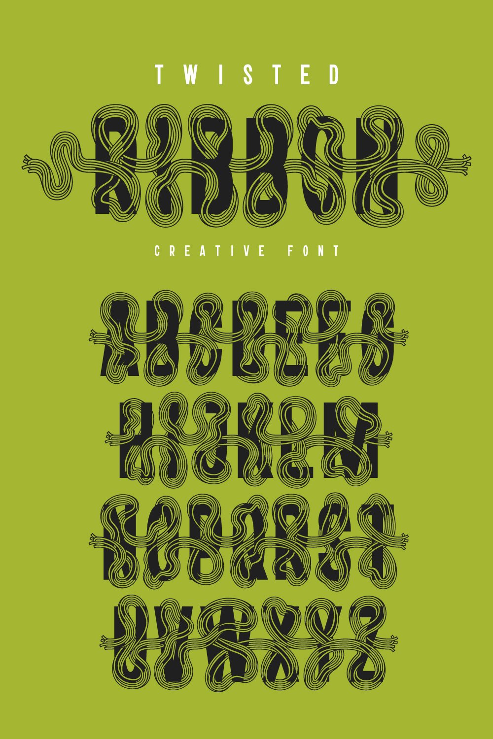 Twisted Ribbon Creative Font