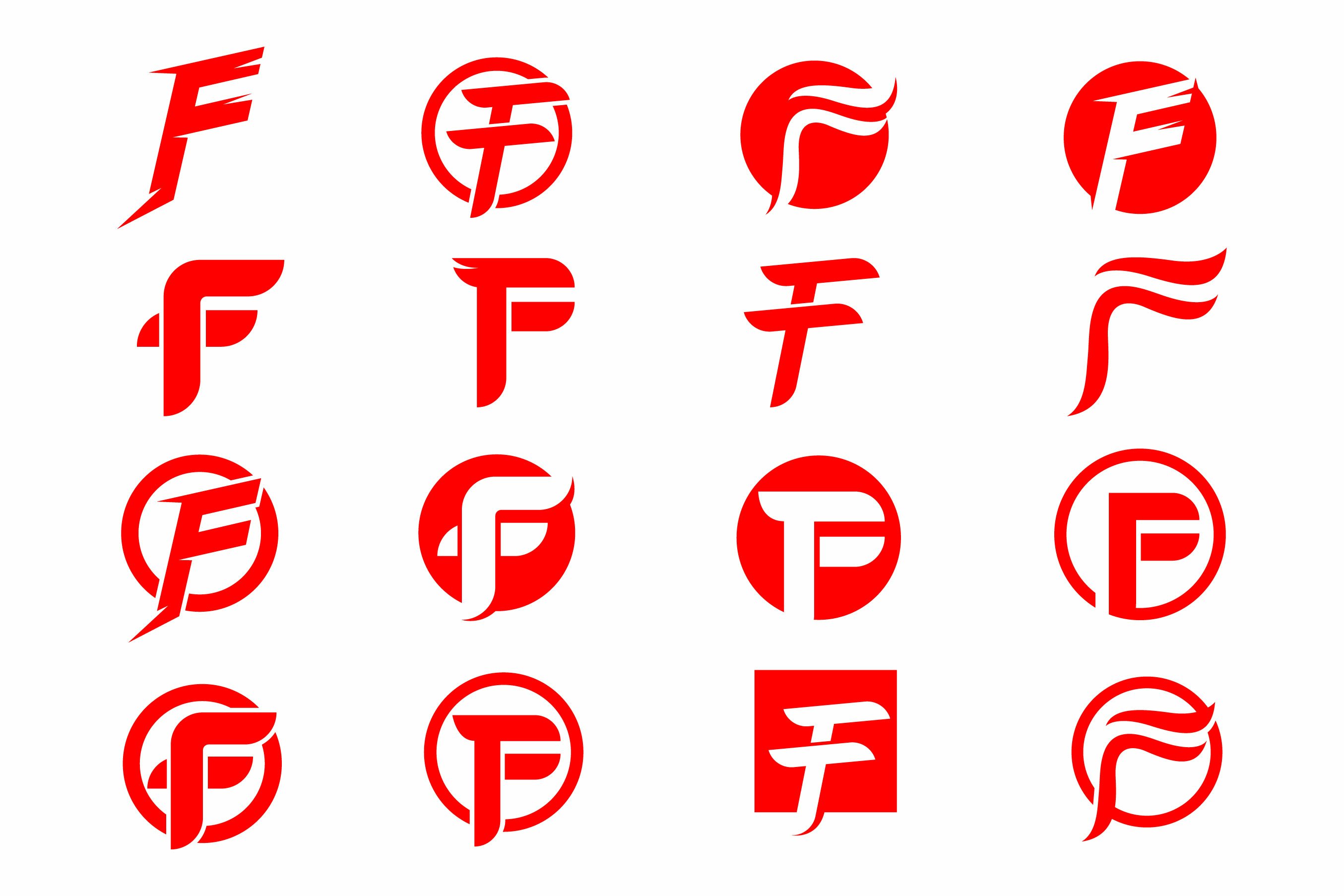 F logo and symbols template vector icons