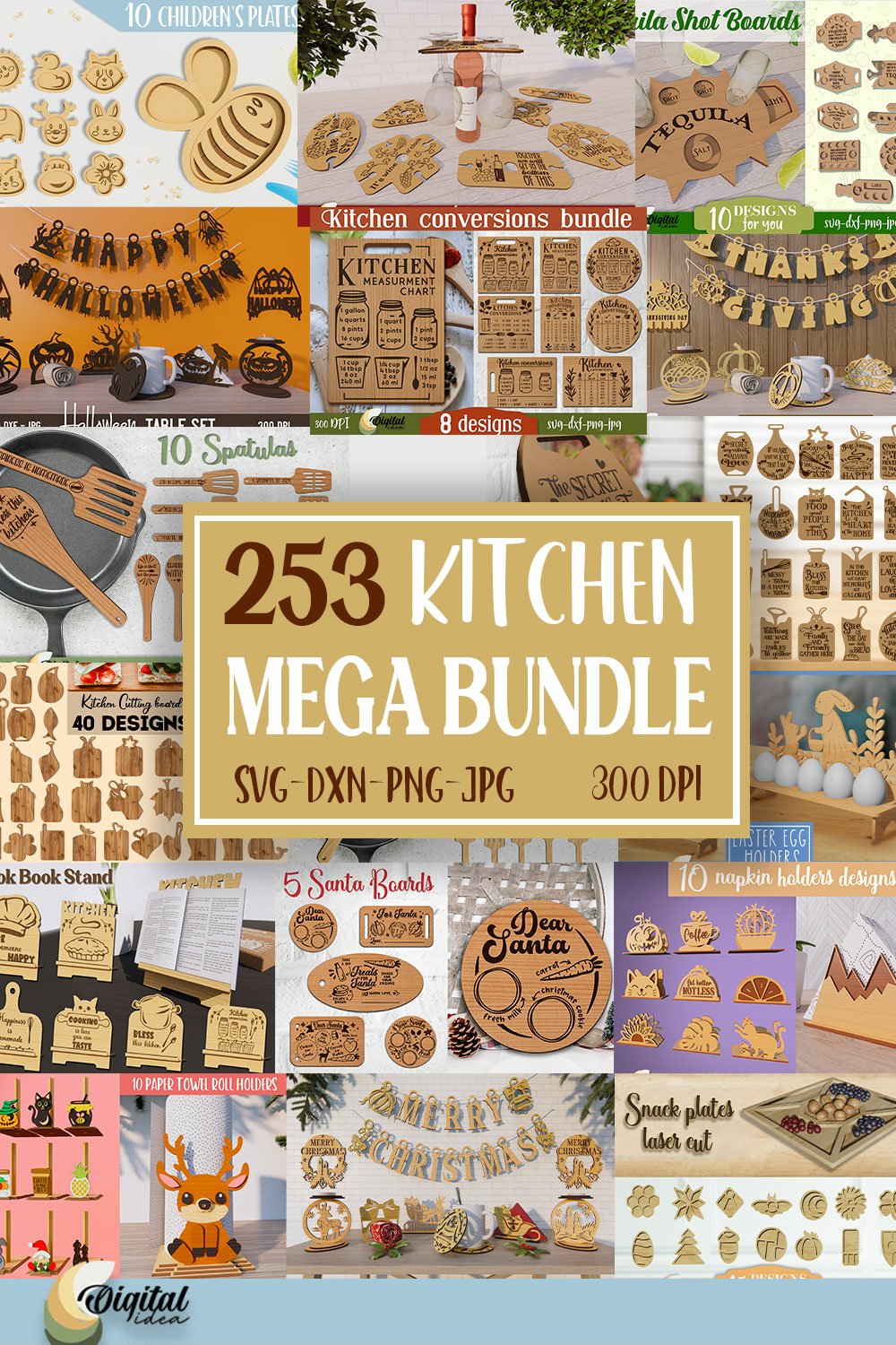 Kitchen Laser cut Mega Bundle. 3D Kitchen lasercut (2779379)