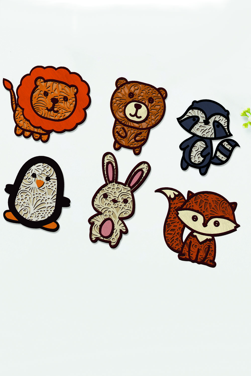 CUTE ANIMALS SET, Decorative Templates