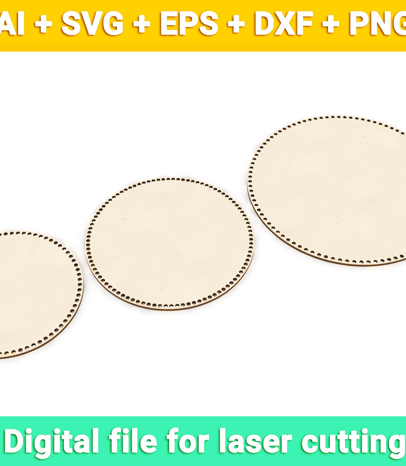 Circles for weaving vector for CNC svg vector file,