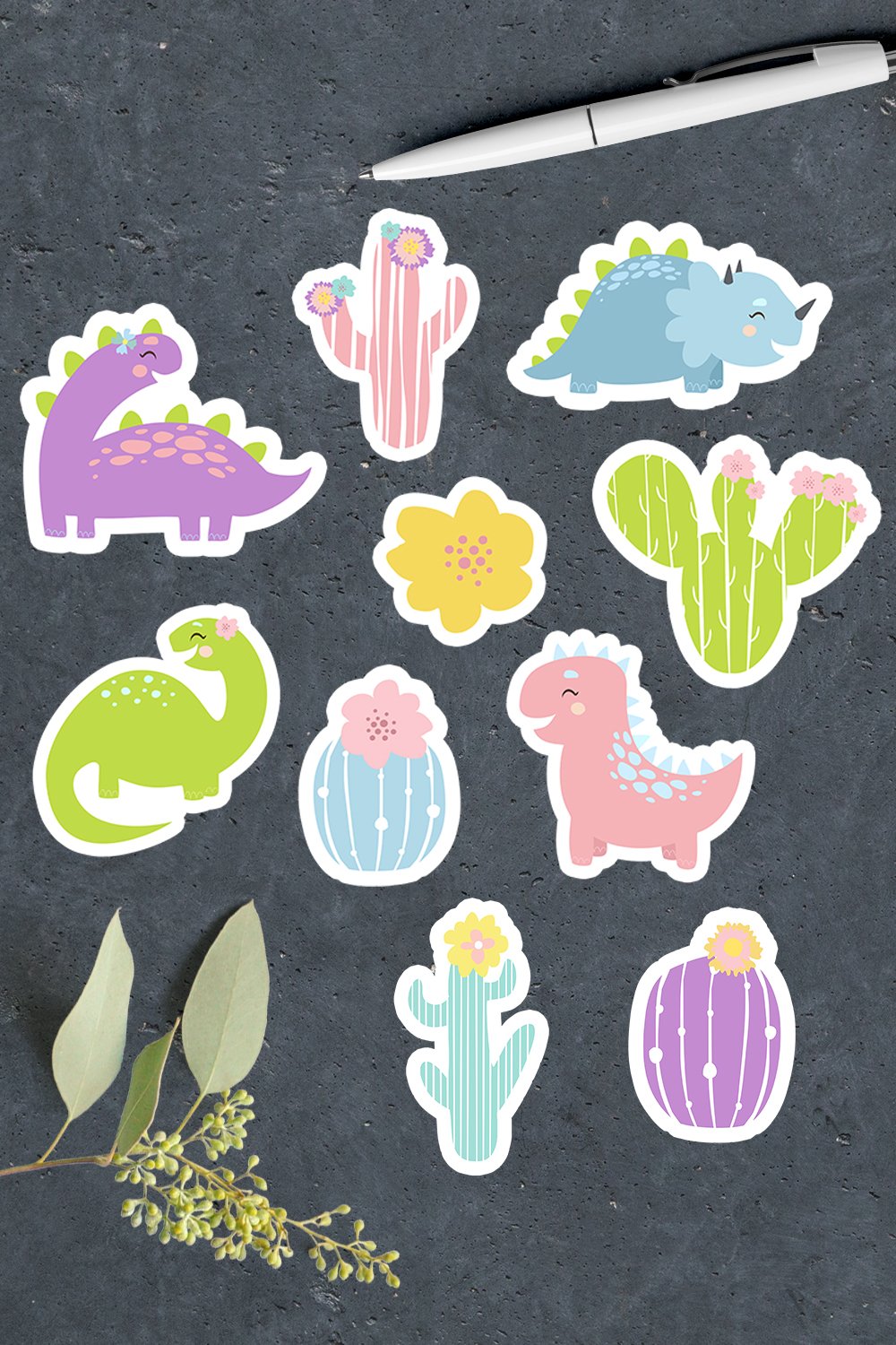 Dinosaur stickers PNG