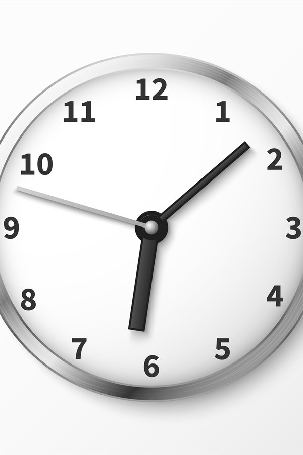 Modern wall clock face vector illustration