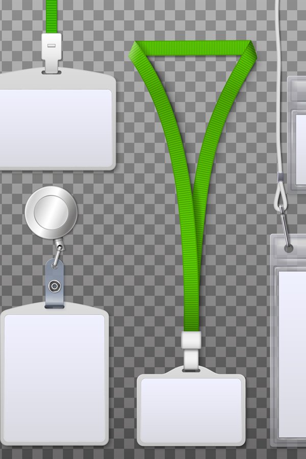 ID cards badges. Identification card, office tag an