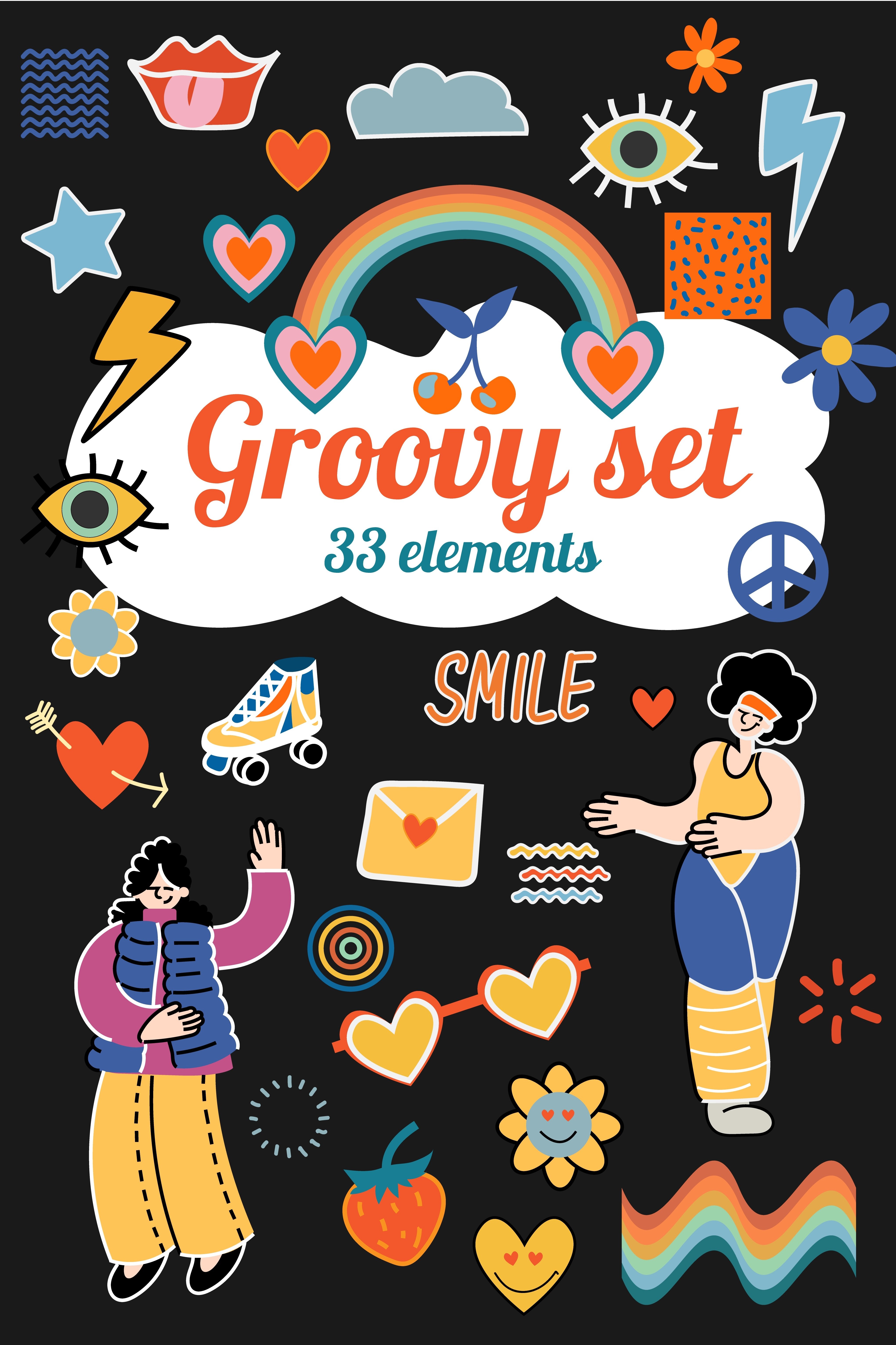 Groovy hippie 70s set.