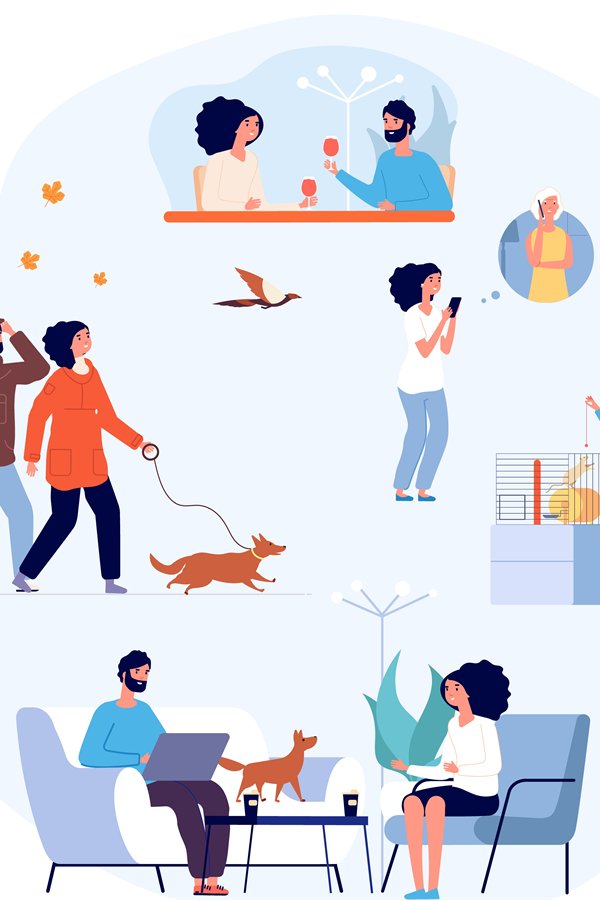 One couple life. Daily routine, cozy home lifestyle. Self is