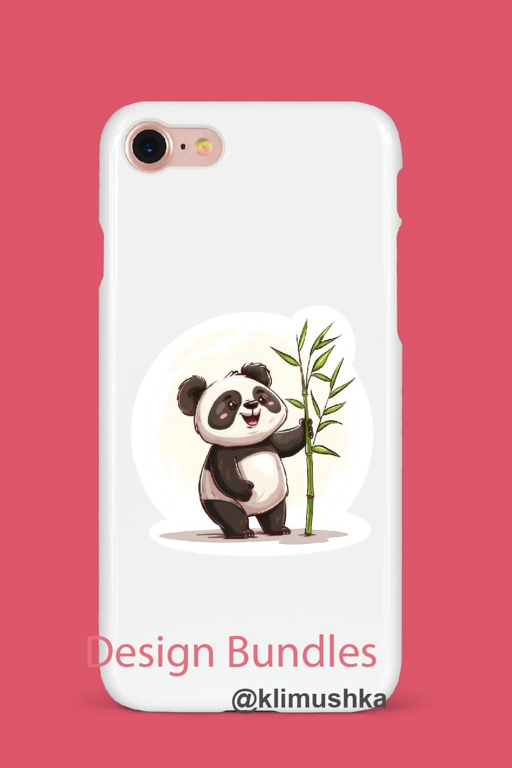 Baby panda with bamboo sticker|Printable Sticker Sheet