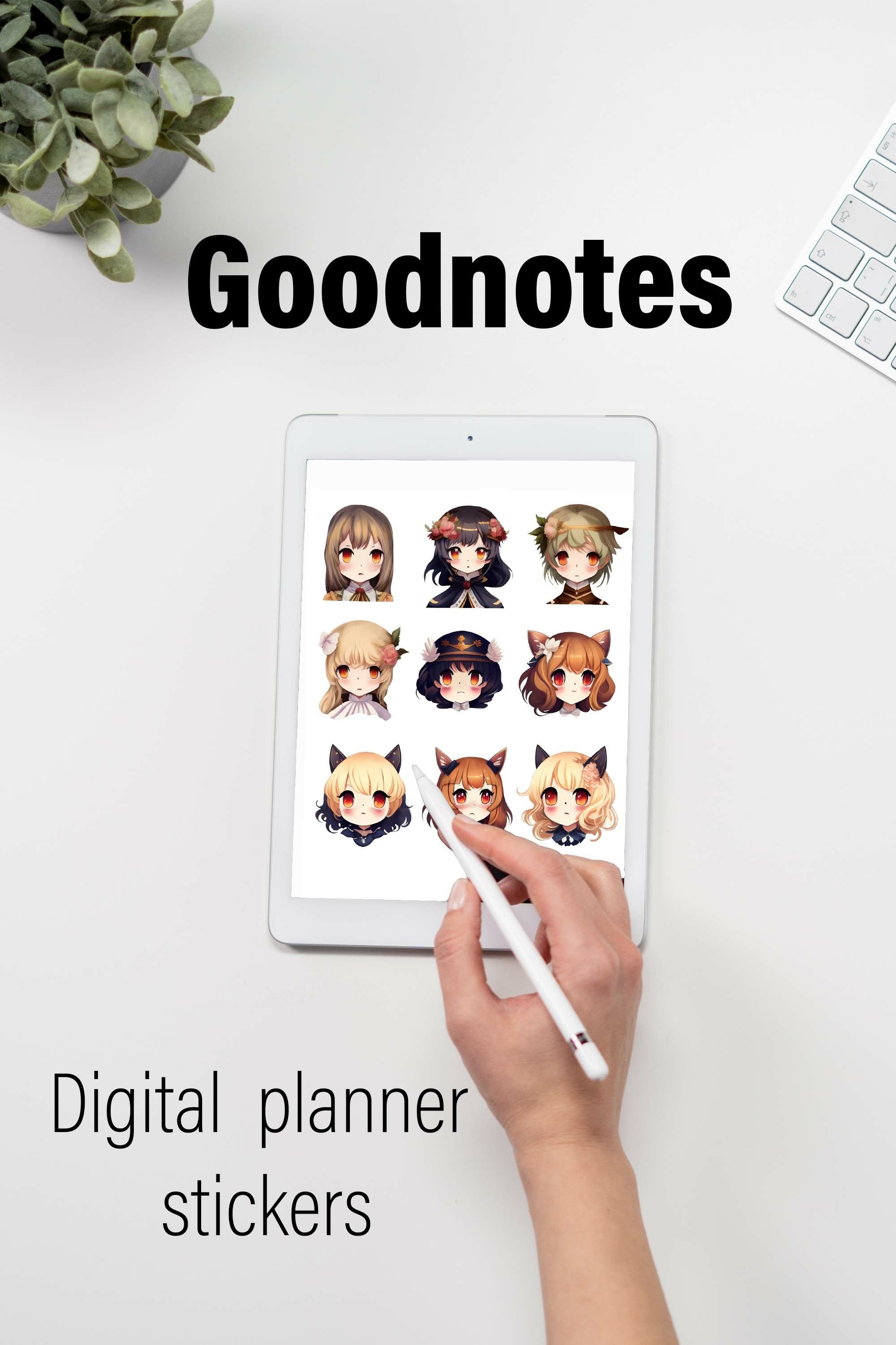 Kawaii Goodnotes stickers pack, Good notes 5 stickers