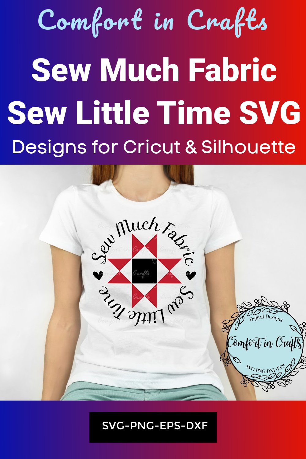 Sew Much Fabric Sew Little Time SVG and sublimation