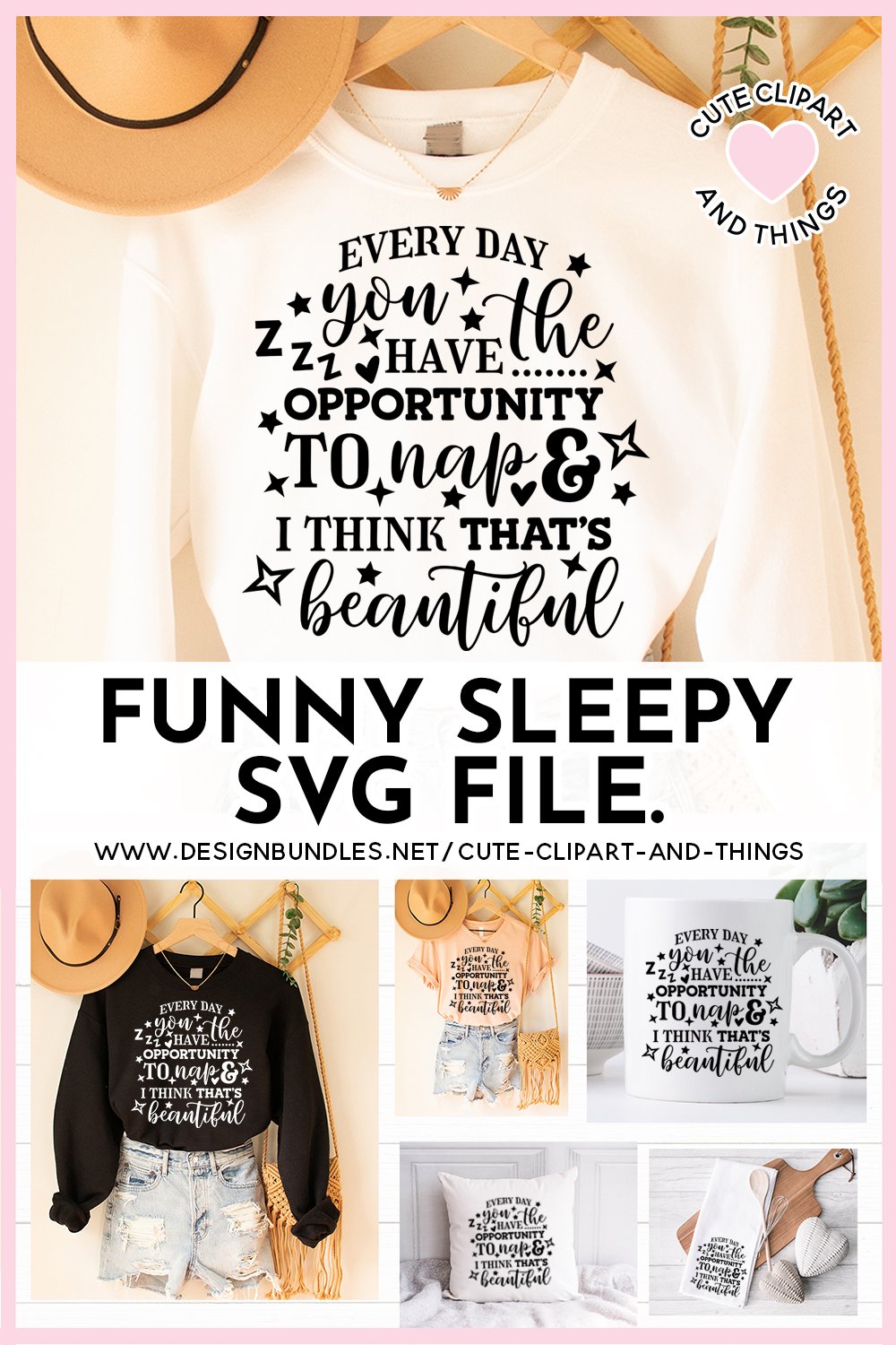 Funny Sleepy SVG Quote - Every Day Is An Opportunity To Nap