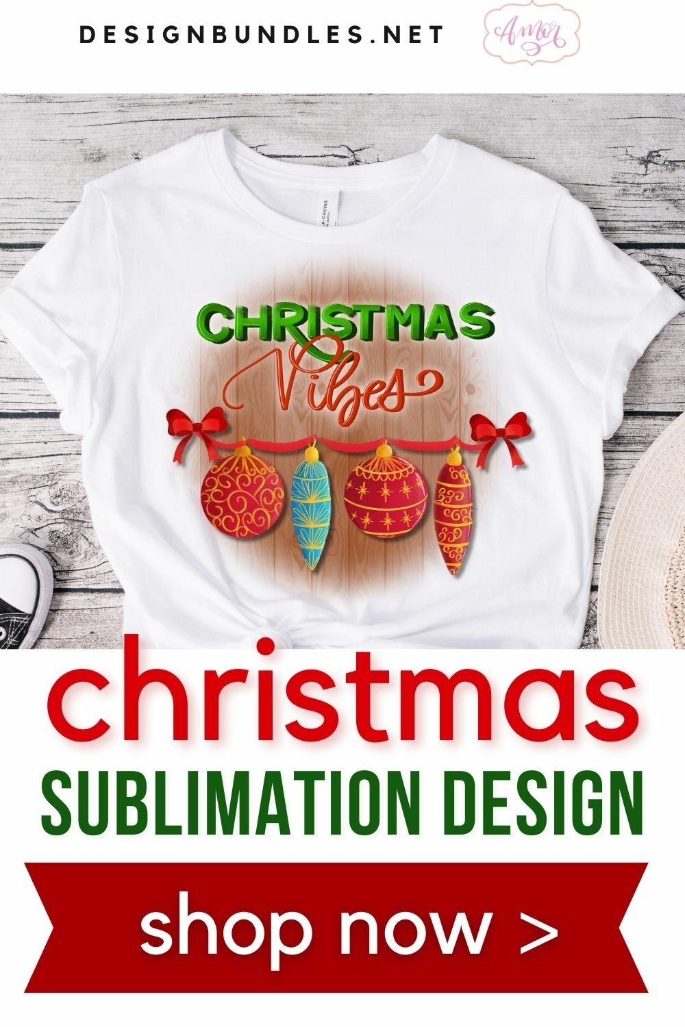 Christmas vibes Sublimation design for T-shirts (1480962)