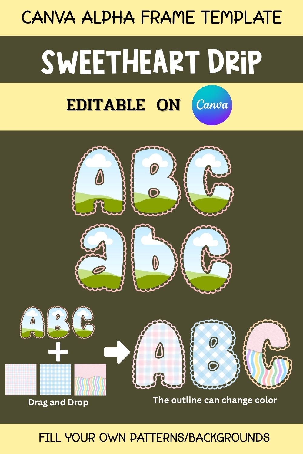 Sweetheart Drip - Canva Alpha Template