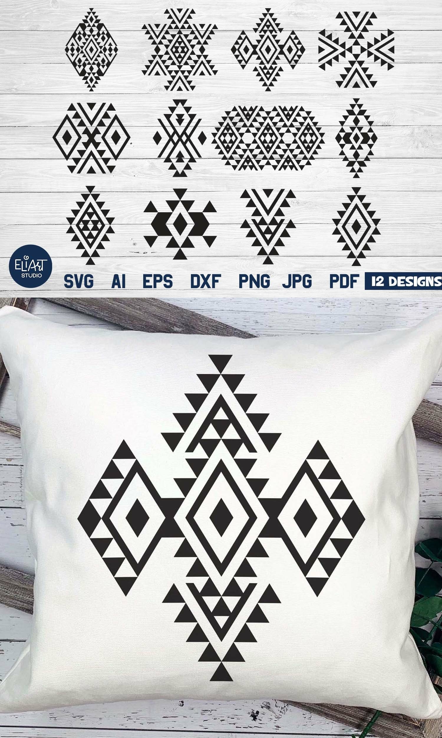Tribal Pattern SVG Bundle | Aztec Pattern SVG Ornaments