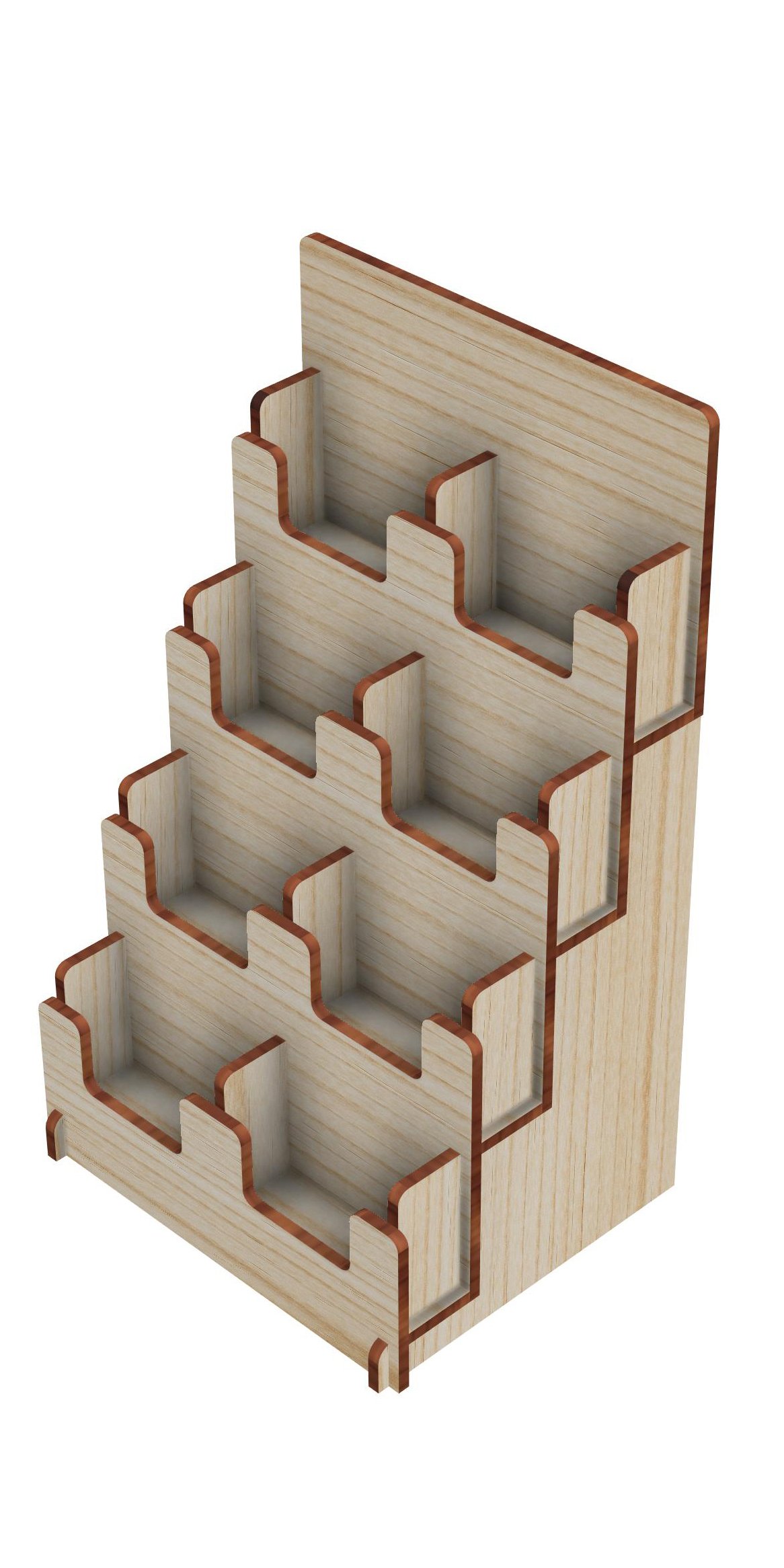 4" U Cuts Pocket /w 10 Pockets Coaster Sticker Display stand