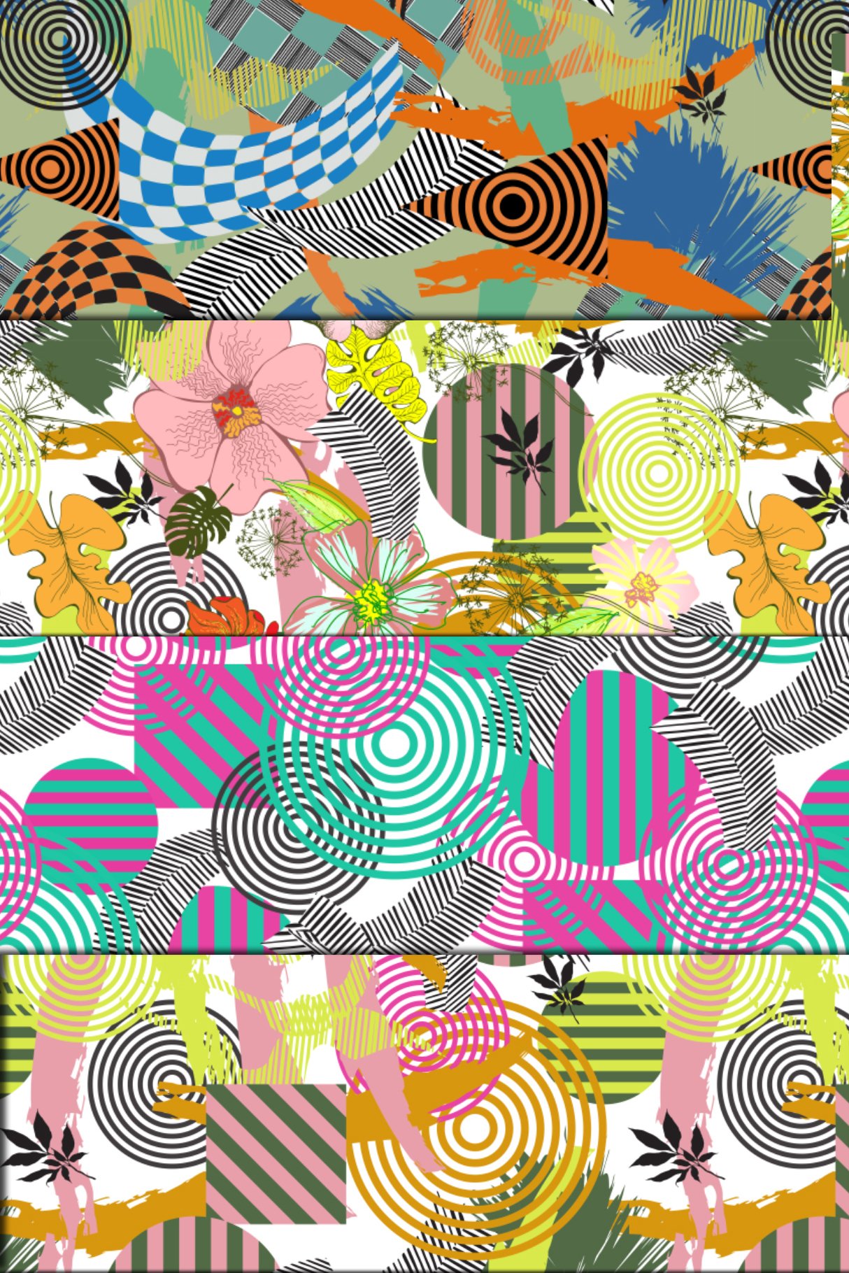 Abstract multicolor seamless pattern.