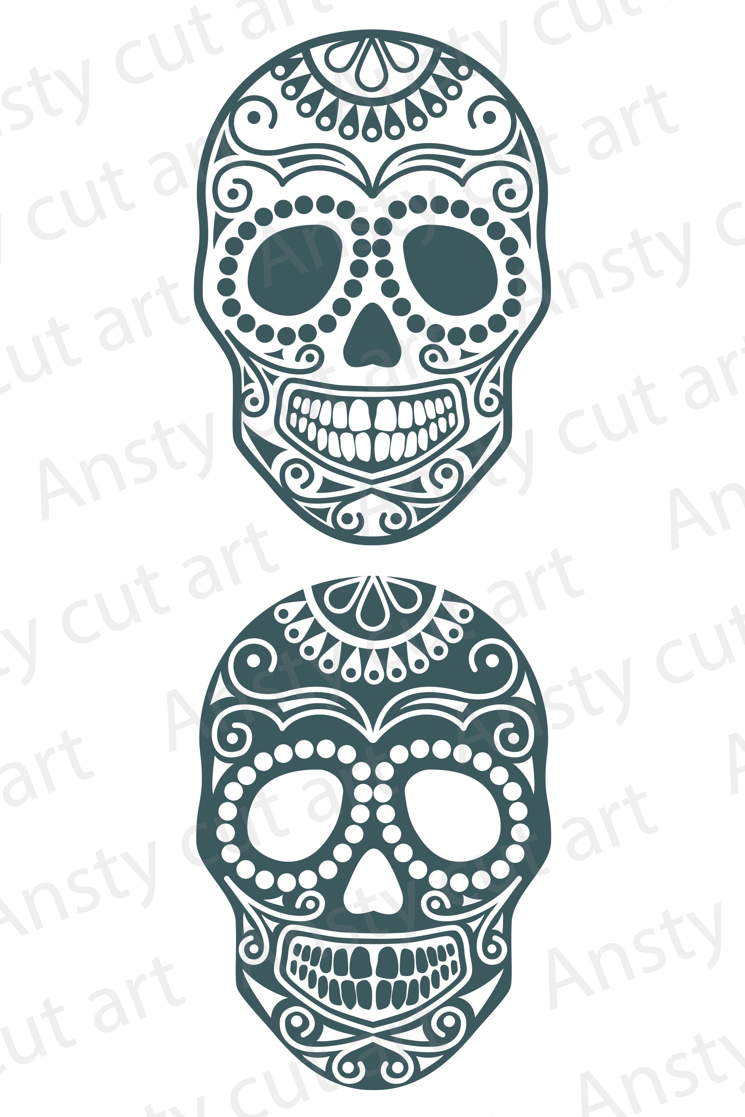 Skull Svg Sugar Skulls Svg Cut Files For Cricut Silhouette