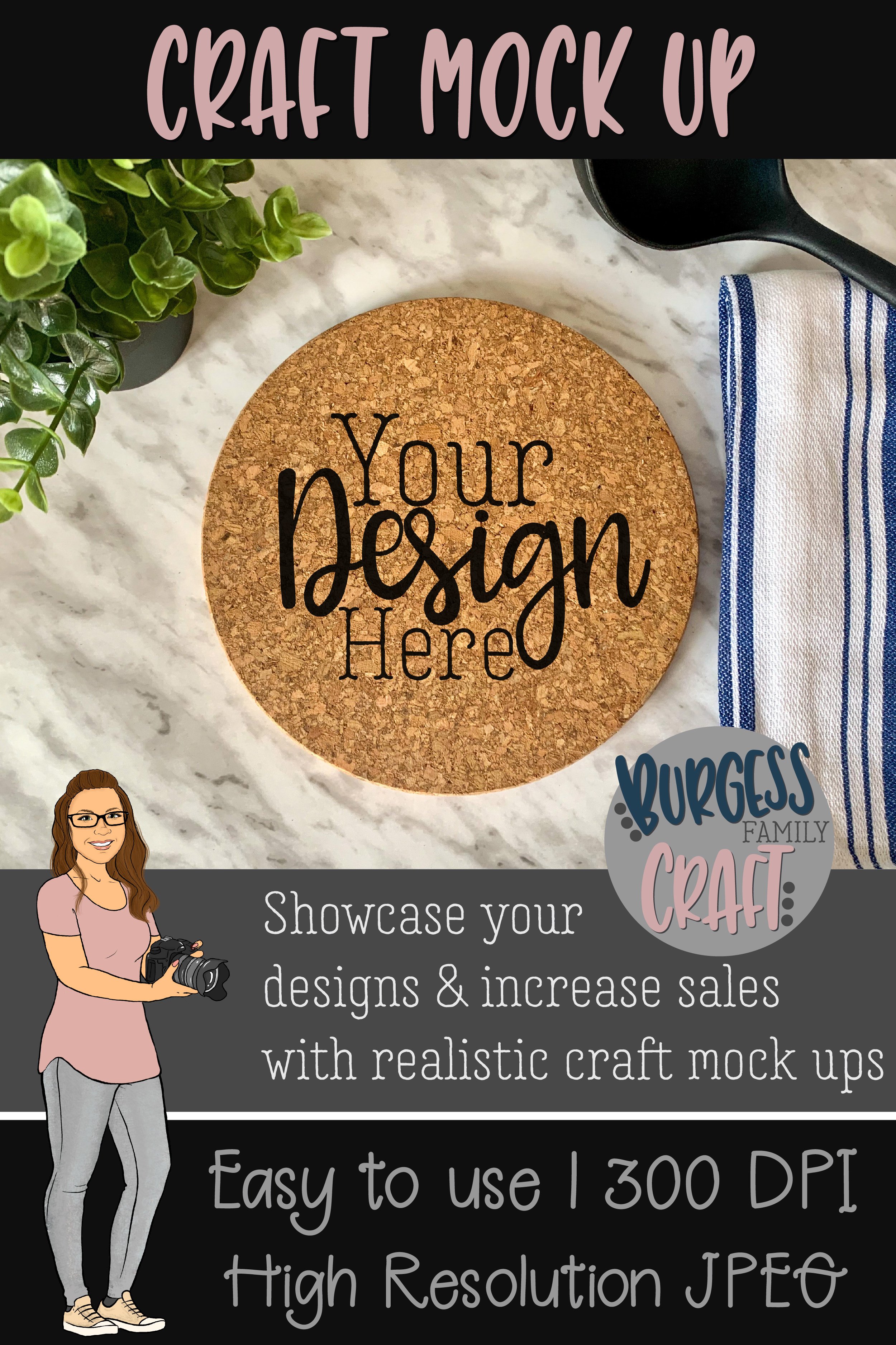Round trivet | Craft mock up