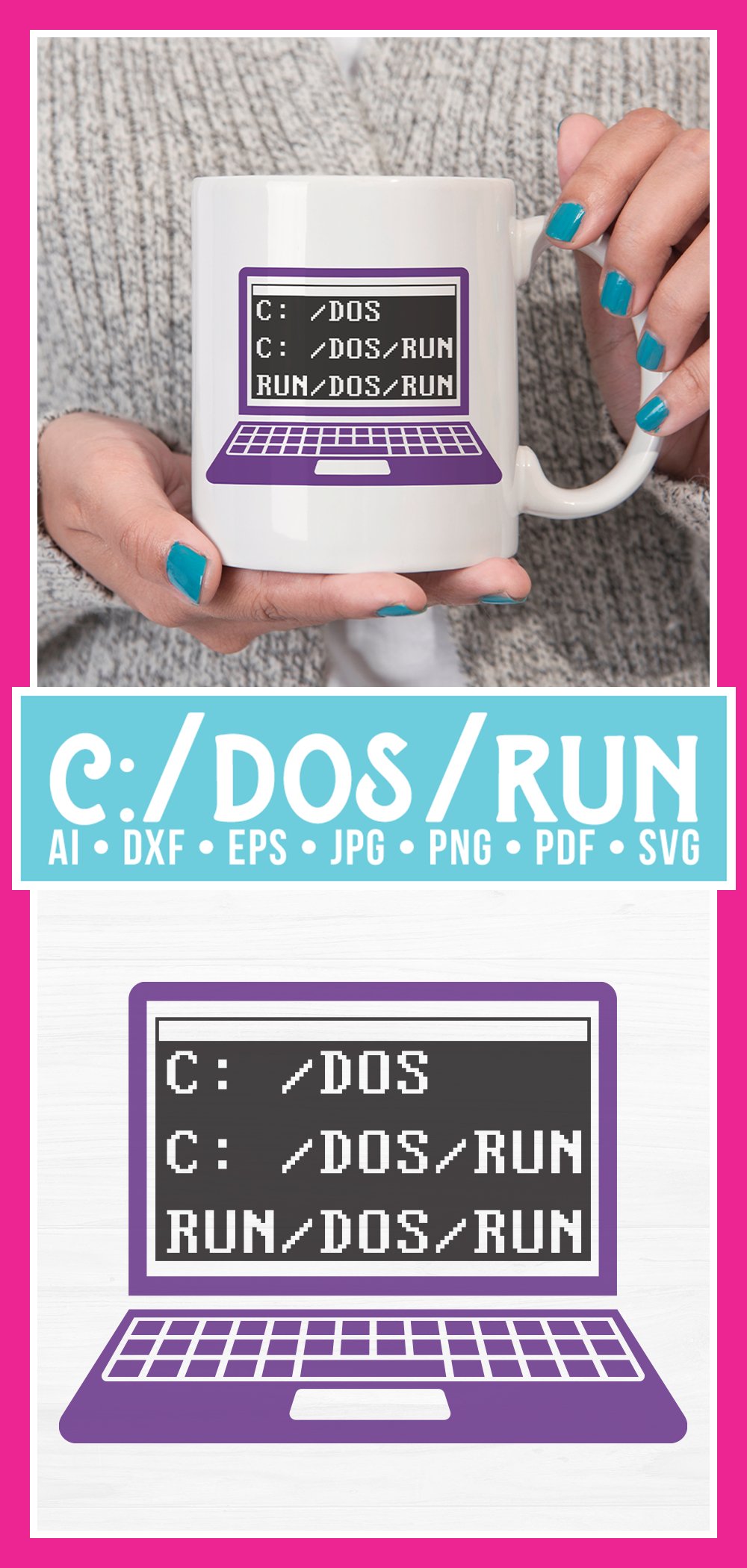 C DOS RUN SVG