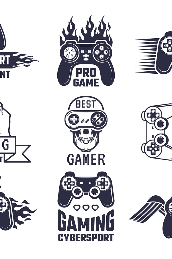 Gaming logo set. Video games and cyber sport (857921)