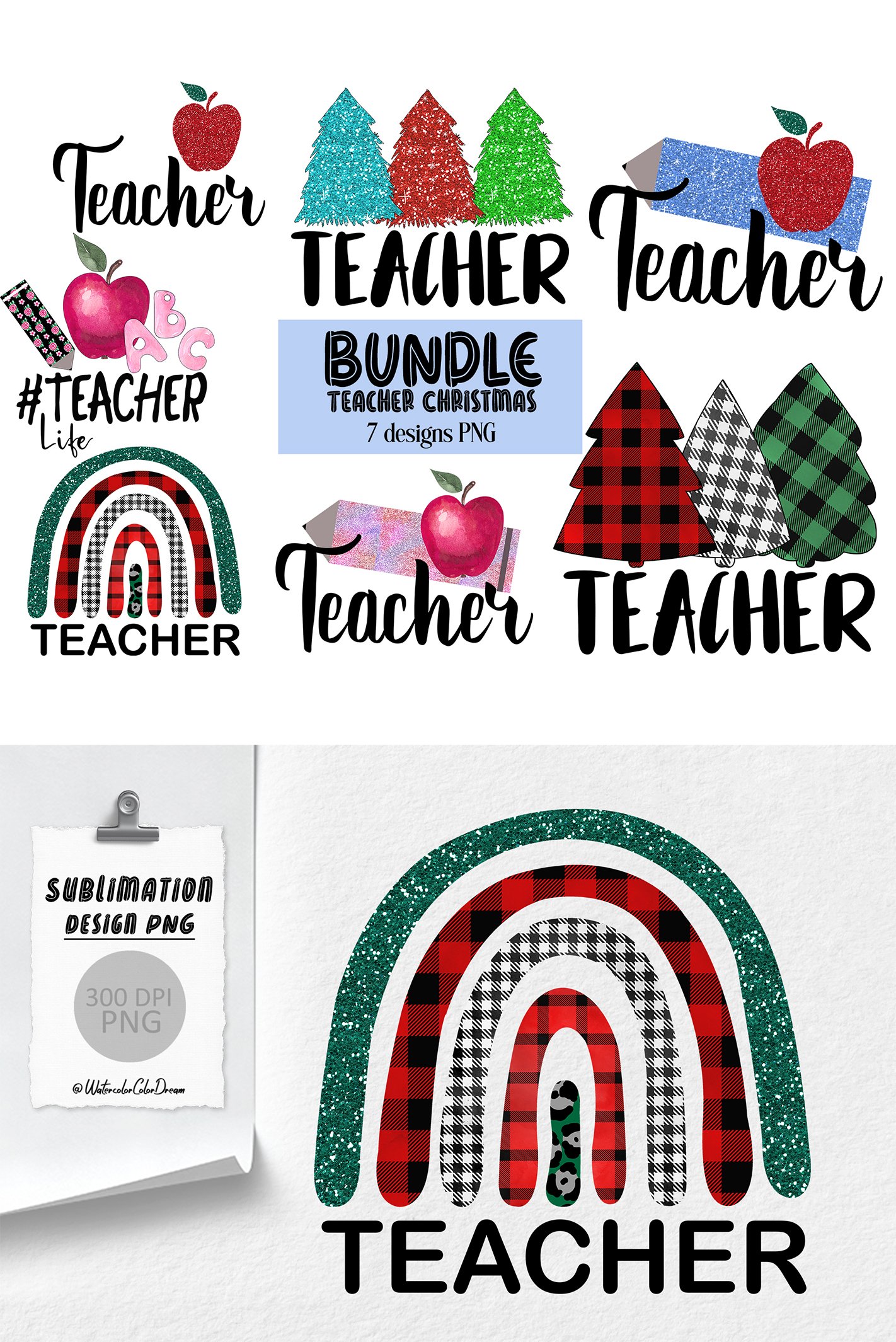 Teacher Sublimation Christmas | Sublimation Design