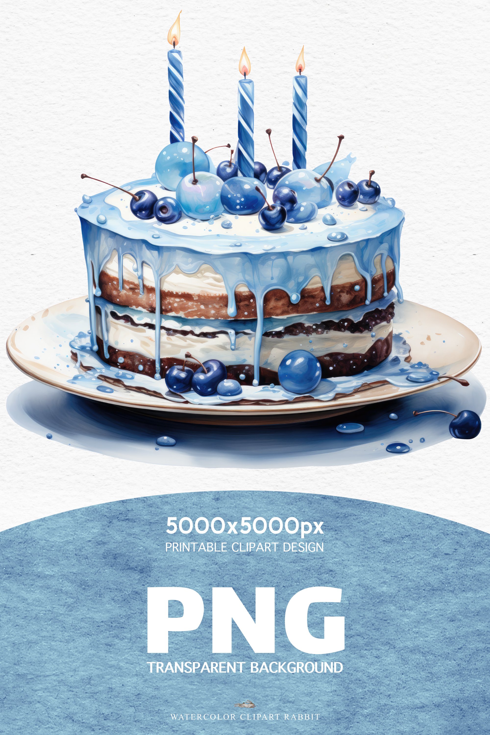 Blue Birthday Cake Clipart Bakery Food Sweets Boy Party PNG