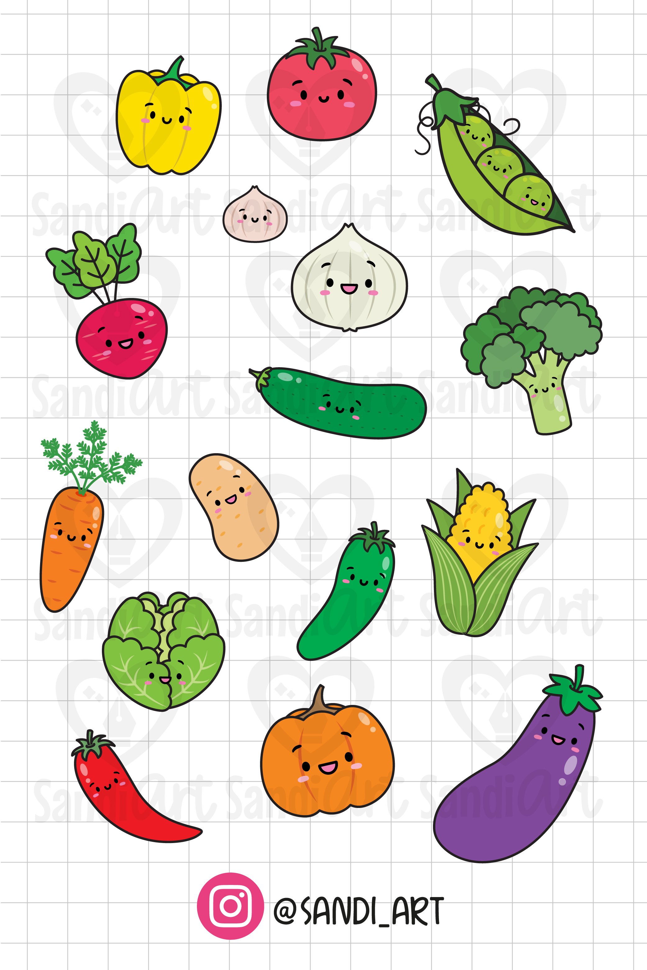 Vegetables Bundle Clipart, PNG, SVG and EPS