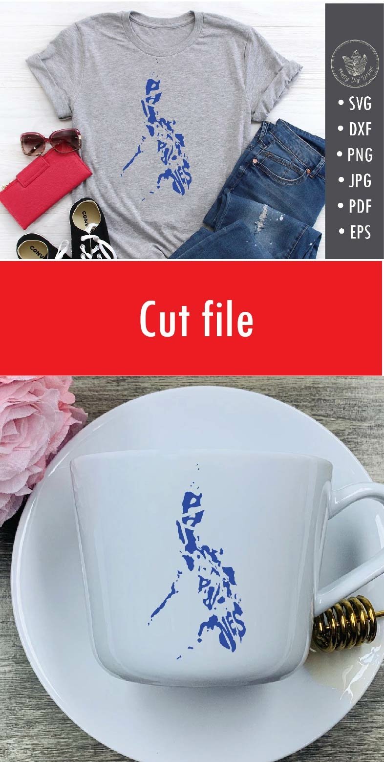 Philippines Cut File | Lettering Word Art