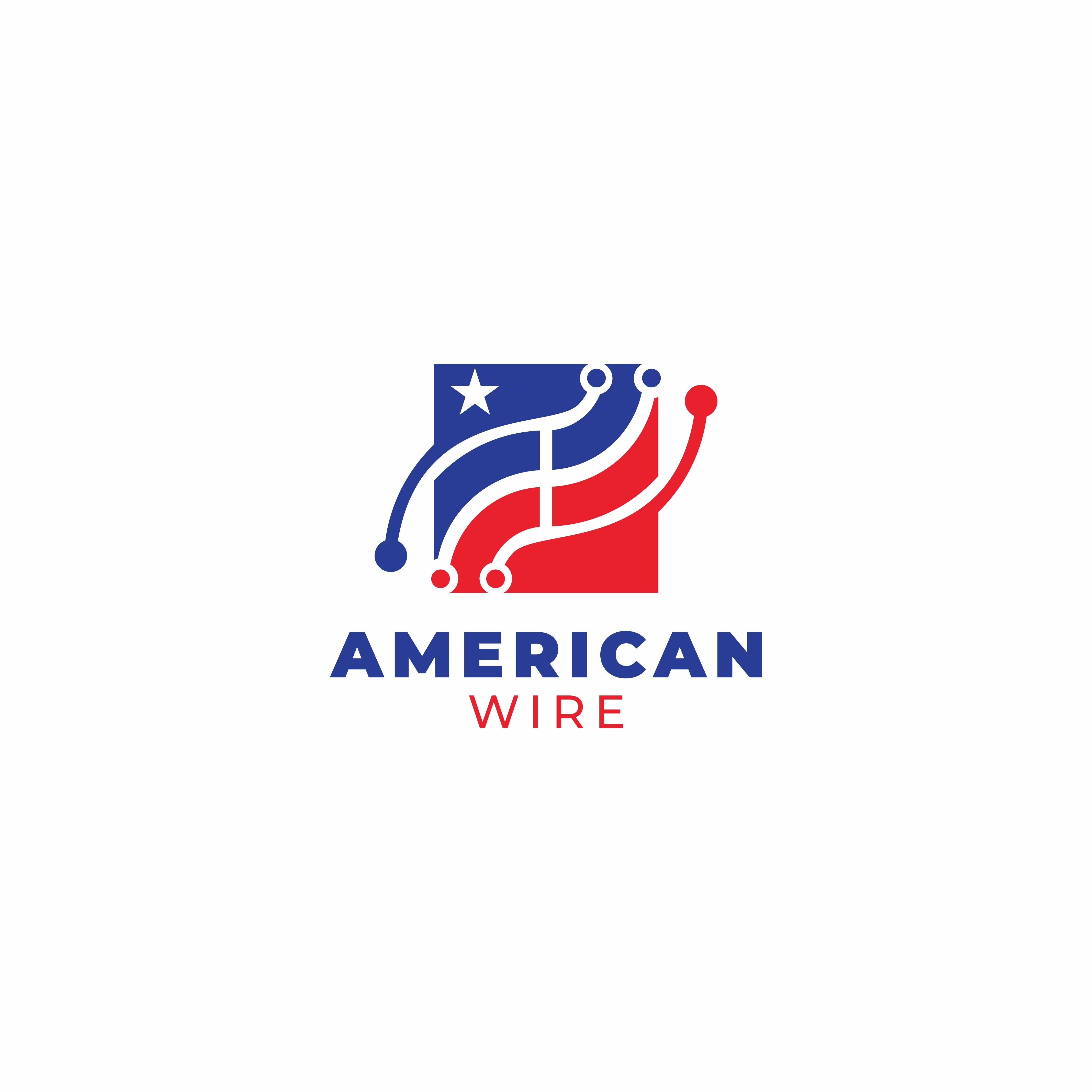 American Wire Logo Design Vector