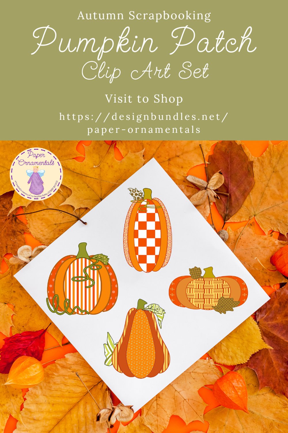 Autumn Clip Art, Cute Fall Pumpkin Patch